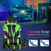 China Comfortable Ergonomic RGB Gaming Chair with Adjustable Design and RGB LED Lights for sale