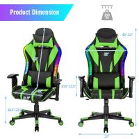 China Comfortable Ergonomic RGB Gaming Chair with Adjustable Design and RGB LED Lights for sale