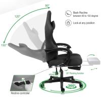 China Customize Big and Tall Gaming Chair with Footrest 360 Swivel Height Adjust Recliner for sale