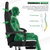 China Customize Big and Tall Gaming Chair with Footrest 360 Swivel Height Adjust Recliner for sale