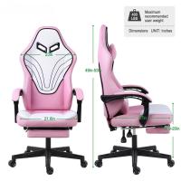 China Modern Design Synthetic Leather Ergonomic Computer Gaming Chair with Footrest ALINUNU for sale