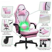 China Modern Design Synthetic Leather Ergonomic Computer Gaming Chair with Footrest ALINUNU for sale