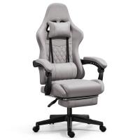 China Adjustable Ergonomic Gaming Chair with Footrest and Massage Synthetic Leather 41 Pounds for sale