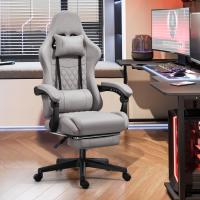 China Adjustable Ergonomic Gaming Chair with Footrest and Massage Synthetic Leather 41 Pounds for sale
