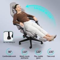 China Adjustable Ergonomic Gaming Chair with Footrest and Massage Synthetic Leather 41 Pounds for sale