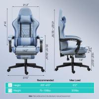 China ALINUNU Iron Metal Type Swivel Chair Computer Gaming Chair with Footrest and Massage for sale