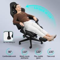 China Ergonomic Adjustable Desk Computer Gaming Chair with Footrest Massage Customized Color for sale