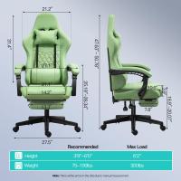 China Ergonomic Gaming Chair with Footrest and Massage Maximum Weight Recommendation 300 Pounds for sale
