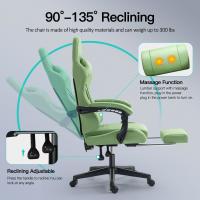 China Ergonomic Gaming Chair with Footrest and Massage Maximum Weight Recommendation 300 Pounds for sale