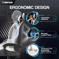China Mail Packing Ergonomic Gamer Chair with Massage and Comfortable Design for sale
