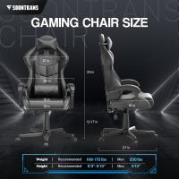 China Ergonomic Gamer Chair with Massage Adjustable Height and Item Weight 14.3 Pounds for sale