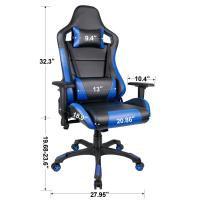 China Customized Color Computer Office Gaming Chair High Back PU Leather Swivel Racing Style for sale