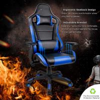 China Customized Color Computer Office Gaming Chair High Back PU Leather Swivel Racing Style for sale