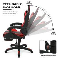 China Modern Design Fabric Lumbar Support Ergonomic Computer Racing Chair with Footrest for sale