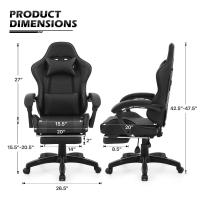 China Mail Packing Foam Seat Lumbar Support Ergonomic Racing Chair with Footrest from ALINUNU for sale