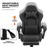 China Mail Packing Foam Seat Lumbar Support Ergonomic Racing Chair with Footrest from ALINUNU for sale