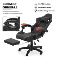 China Mail Packing Foam Seat Lumbar Support Ergonomic Racing Chair with Footrest from ALINUNU for sale