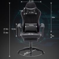China Adjustable Height Ergonomic Swivel Gaming Chair with Headrest and Lumbar Support for sale