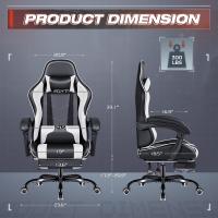 China Adjustable Racing Computer Video Game Chair with Footrest and Massage Lumbar Support for sale