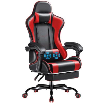 China Modern Design Racing Computer Video Game Chair with Footrest and Massage Lumbar Support for sale