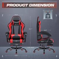 China Modern Design Racing Computer Video Game Chair with Footrest and Massage Lumbar Support for sale