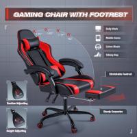 China Modern Design Racing Computer Video Game Chair with Footrest and Massage Lumbar Support for sale