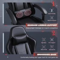 China Adjustable Racing Computer Video Game Chair with Footrest and Massage Lumbar Support for sale