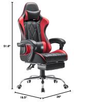 China Swivel Chair with Footrest and Massage Lumbar Support Ergonomic High Back Video Game Chair for sale