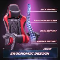 China Swivel Chair with Footrest and Massage Lumbar Support Ergonomic High Back Video Game Chair for sale