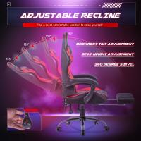 China Swivel Chair with Footrest and Massage Lumbar Support Ergonomic High Back Video Game Chair for sale