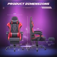 China Swivel Chair with Footrest and Massage Lumbar Support Ergonomic High Back Video Game Chair for sale