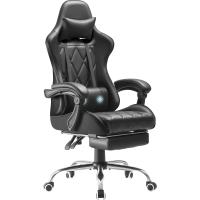 China Ergonomic High Back Video Game Chair with Footrest and Massage Lumbar Support Recliner for sale