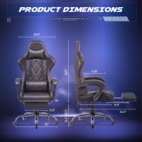 China Ergonomic High Back Video Game Chair with Footrest and Massage Lumbar Support Recliner for sale