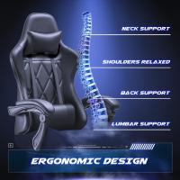 China Ergonomic High Back Video Game Chair with Footrest and Massage Lumbar Support Recliner for sale