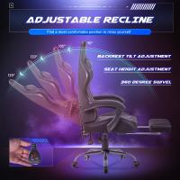China Ergonomic High Back Video Game Chair with Footrest and Massage Lumbar Support Recliner for sale
