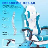 China Modern Design Style Ergonomic Racing Computer Gaming Chairs with Footrest 3 Gas Lift for sale