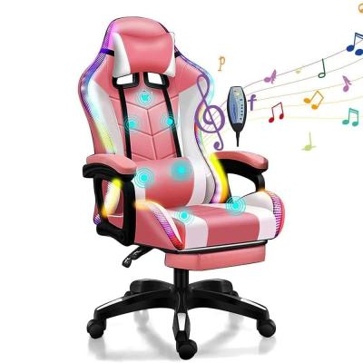 China Metal Frame ALINUNU Gaming Chair with 7 Points Massage Built-in Speakers and LED Light for sale