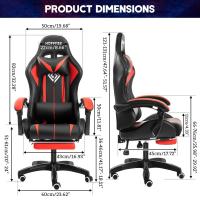 China Customize ALINUNU Ergonomic Computer Massage Gaming Chair with LED Lights and Footrest for sale