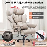 China Optional Leg Rest and Lumbar Support High Back PU Leather Swivel Chair for Comfort for sale
