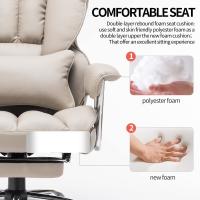 China Optional Leg Rest and Lumbar Support High Back PU Leather Swivel Chair for Comfort for sale