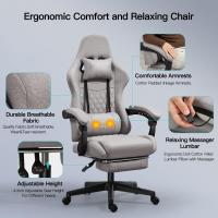 China Ergonomic Adjustable Desk Computer Gaming Chair with Footrest and Massage 41 Pounds for sale