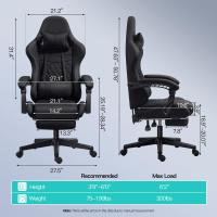 China Customized Color Ergonomic Adjustable Desk Computer Gaming Chair with Footrest and Massage for sale