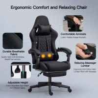 China Customized Color Ergonomic Adjustable Desk Computer Gaming Chair with Footrest and Massage for sale