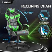 China 360 Swivel Height Adjustable Recliner Gamer Chair with Massage and Comfort for sale