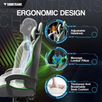 China 360 Swivel Height Adjustable Recliner Gamer Chair with Massage and Comfort for sale