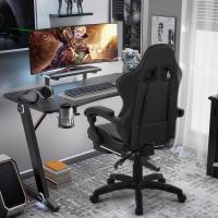 China ALINUNU Modern Fabric Lumbar Support Ergonomic Computer Racing Chair with Footrest for sale