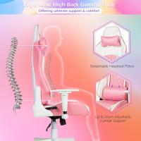 China Customized Color Racing Style Gaming Chair with Adjustable Lumbar Support and Headrest for sale