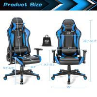 China ALINUNU Gaming Chair Racing Style Chair with Adjustable Lumbar Support and Headrest for sale