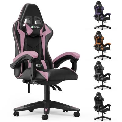China Adjustable Racing Gaming Chair with Headrest and Lumbar Support 15 Kilograms Item Weight for sale