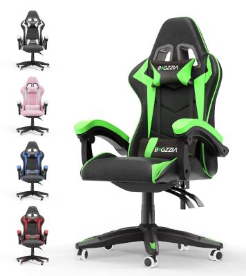 China Customized Color Metal Type Iron Racing Gaming Chair with Headrest and Lumbar Support for sale